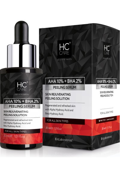 Hc Care Aha %10 - Bha %2 Peeling Serumu, Cilt Tonu Eşitleyici, Canlandırıcı - 30 Ml. Hc Care Aha %10 - Bha %2 Peeling Serumu, Cilt Tonu Eşitleyici, Canlandırıcı - 30 Ml.