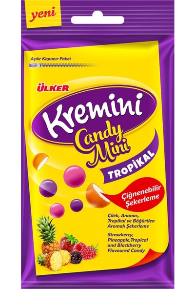 Ülker Kremini Candy Mini Tropikal Meyveli Şeker 3 x 30 gr