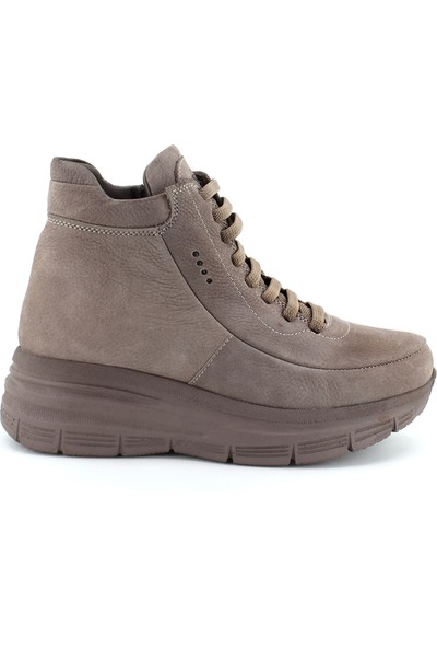 Mammamia D22KB-4135N Kadın Deri Bot Vizon