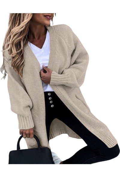 Peighusill Düz Renk Kazak - Haki (Yurt Dışından) Peighusill Düz Renk Kazak - Haki (Yurt Dışından)