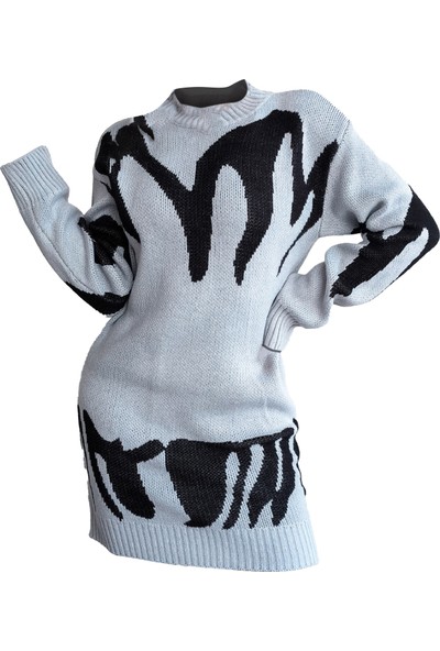 Peighusill Düz Renk Kazak - Gri (Yurt Dışından)