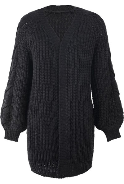 Peighusill Düz Renk Kazak - Siyah (Yurt Dışından)