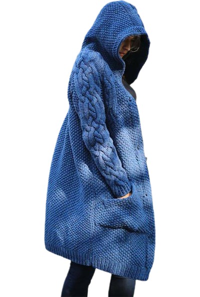 Peighusill Düz Renk Kazak - Mavi (Yurt Dışından)