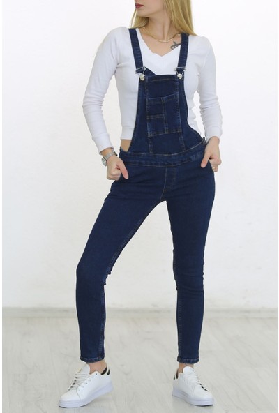 Markaden Yeni Kot Salopet Koyu Mavi