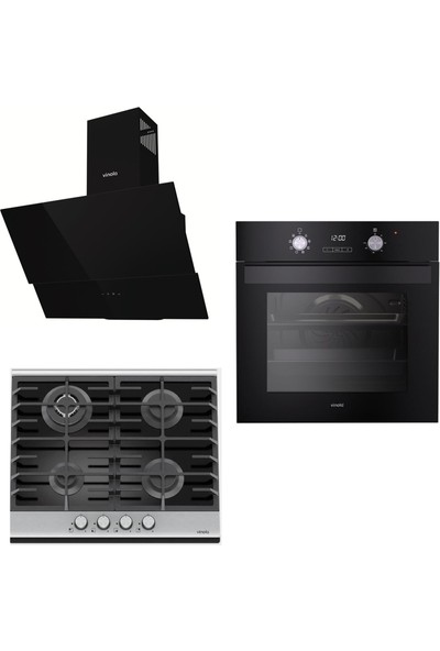 Vinola Siyah Cam Ankastre Set ( MOG.6210.111.01 / MOMO.104.111.04 / MCWB104.111.602 ) - Vnl Set 0113 Vinola Siyah Cam Ankastre Set ( MOG.6210.111.01 / MOMO.104.111.04 / MCWB104.111.602 ) - Vnl Set 0113