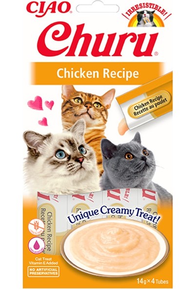 Ciao Churu Cream Tavuklu Kedi Ödül Kreması 4 x 14 gr Ciao Churu Cream Tavuklu Kedi Ödül Kreması 4 x 14 gr