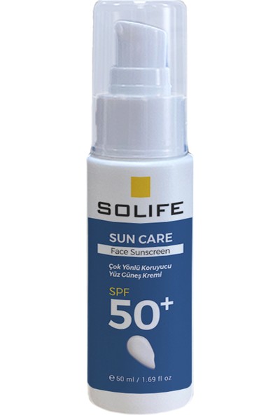 Solife Sun Care Çok Yönlü Koruyucu Yüz Güneş Kremi +50 Spf 50 ml Solife Sun Care Çok Yönlü Koruyucu Yüz Güneş Kremi +50 Spf 50 ml