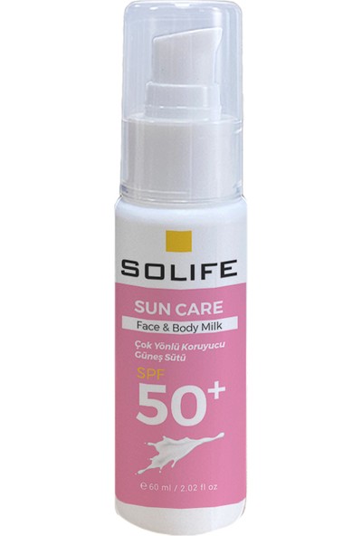 Solife Sun Care Çok Yönlü Koruyucu Güneş Sütü +50 Spf 60 ml