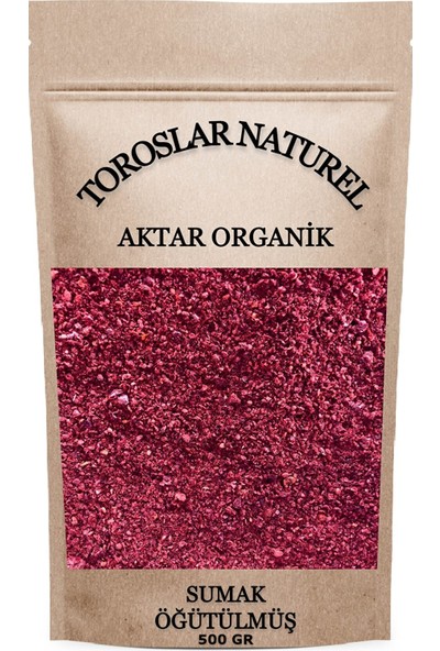 Toroslar Naturel Aktar Organik Sumak Toz Gülnar Sumağı 500 gr Toroslar Naturel Aktar Organik Sumak Toz Gülnar Sumağı 500 gr