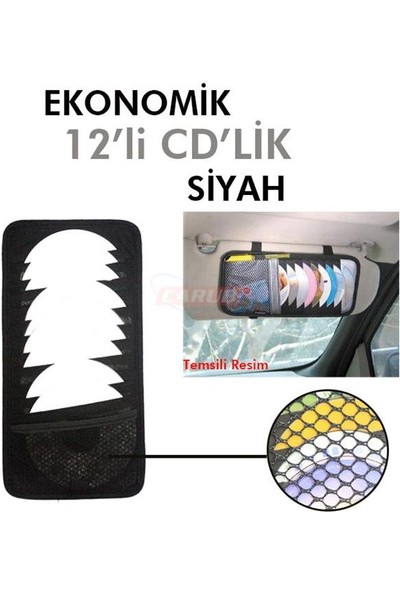 Carub Cd Kabı Siyah 12Lı Carub Cd Kabı Siyah 12Lı