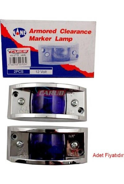 Carub Lamba Marker 12V Krom Mavi 1238 Taiwan Br4300703 Carub Lamba Marker 12V Krom Mavi 1238 Taiwan Br4300703