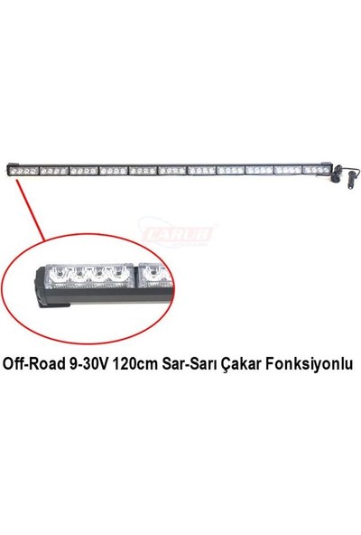 Carub Off-Road 9-30V 120Cm Sar-Sarı Çakar Foksiyon Br4203263 Carub Off-Road 9-30V 120Cm Sar-Sarı Çakar Foksiyon Br4203263