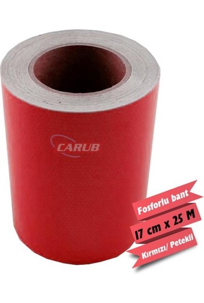 Carub Fosforlu Bant 17Cmx25M Kırmızı Petekli Br2407902 Carub Fosforlu Bant 17Cmx25M Kırmızı Petekli Br2407902