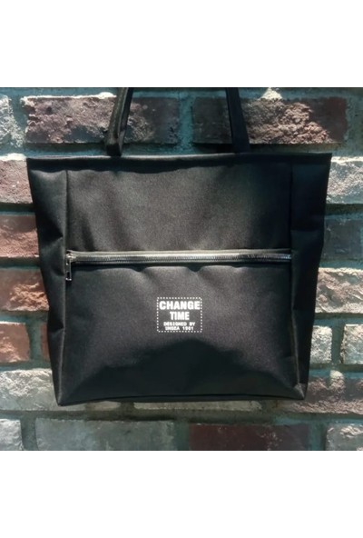 Giydegör Kadın Siyah Renk Kumaş Plaj Tipi Omuz ve Kol Çanta