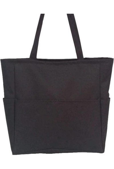 Giydegör Kadın Siyah Renk Kumaş Plaj Tipi Spor Kol ve Omuz Çanta