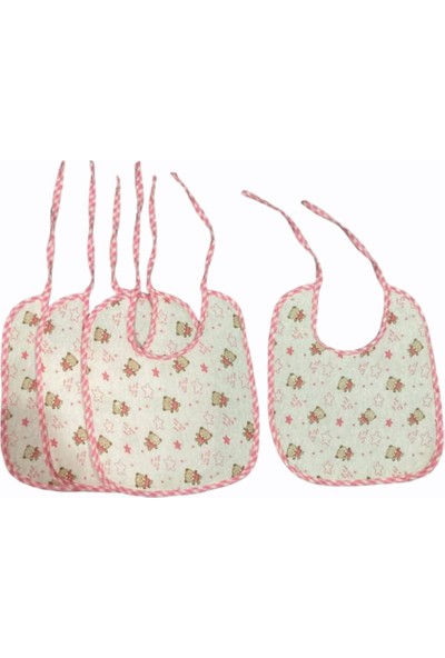 Andifli 4'lü Pembe Ayıcık Desenli Arkası Muşambalı Bebek Mama Önlüğü 0-24 Ay (15X20 Cm) Andifli 4'lü Pembe Ayıcık Desenli Arkası Muşambalı Bebek Mama Önlüğü 0-24 Ay (15X20 Cm)