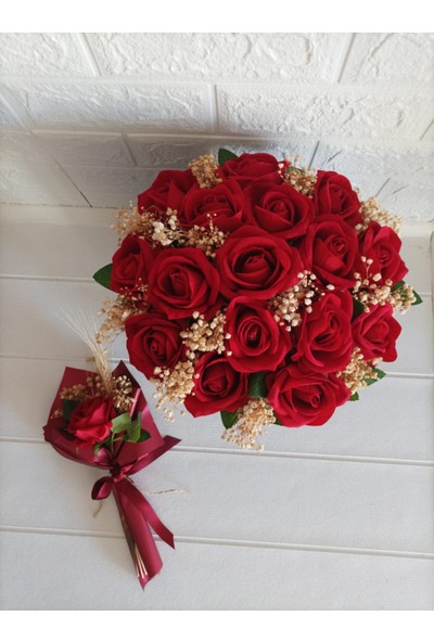 Destina Tasarım Büyük Boy Kız Istemeçiçeği/kırmızı Gül/kutuda Gül/yapay Gül