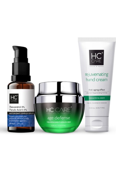 Hc Care Yaşlanma Karşıtı 3'lü Cilt Bakım Seti