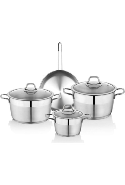 Schafer Çelik Tencere Takımı 7 Parça Vals Schafer Çelik Tencere Takımı 7 Parça Vals