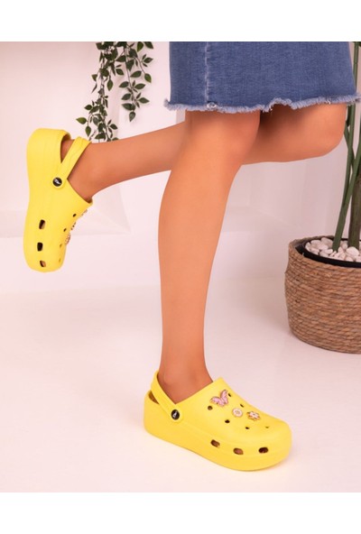 Fidati Masaj Tabanlı Aşçı Hemşire Doktor Terliği Cross Sarı Fidati Masaj Tabanlı Aşçı Hemşire Doktor Terliği Cross Sarı