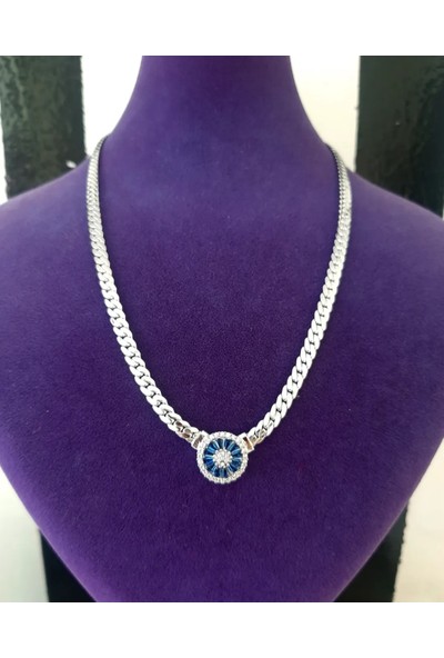 Vanessa Jewelry Accessories Özel Seri Lacivert Kristal Taş Ezme Kolye ve Bileklik Seti Vanessa Jewelry Accessories Özel Seri Lacivert Kristal Taş Ezme Kolye ve Bileklik Seti