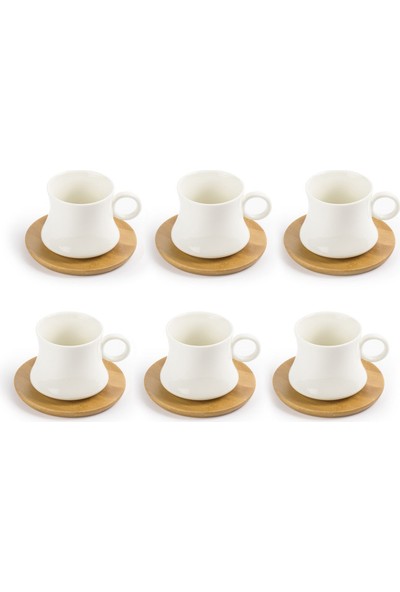 Ew's Bambu Tabaklı Çay Fincan Takımı