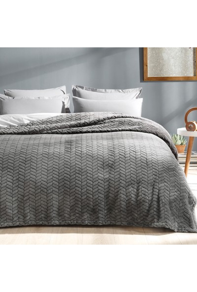 Yataş Bedding Joy Tek Kişilik Wellsoft Battaniye - Antrasit Yataş Bedding Joy Tek Kişilik Wellsoft Battaniye - Antrasit