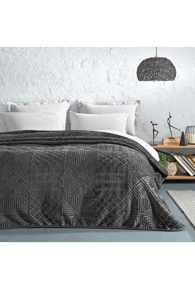 Yataş Bedding Nova Çift Kişilik Emboss Battaniye - Gri
