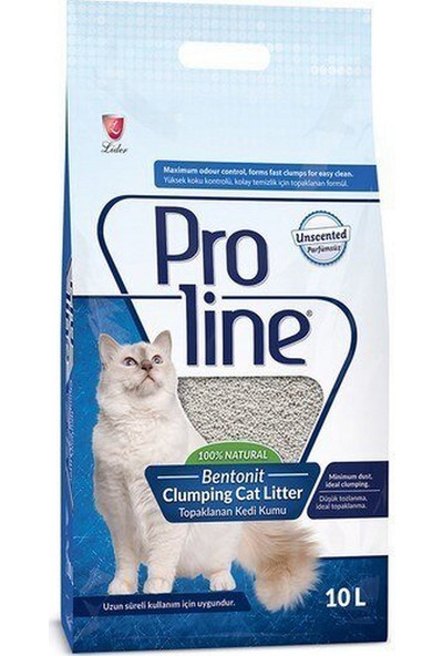 Proline Parfümsüz Ince Taneli Topaklaşan Bentonit Kedi Kumu 10 L Proline Parfümsüz Ince Taneli Topaklaşan Bentonit Kedi Kumu 10 L