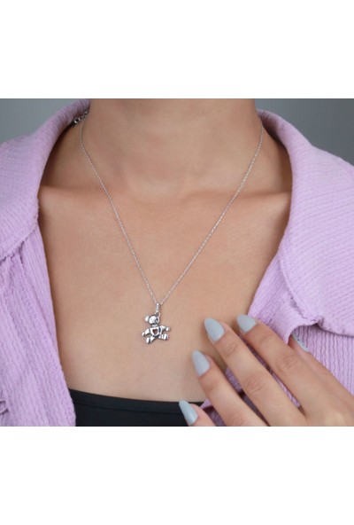 Tahal Kuyumculuk Ayıcık Figürlü Gümüş Kolye