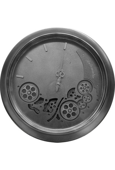 Ovata Siyah Hareketli Çarklı Duvar Saati Ovata Siyah Hareketli Çarklı Duvar Saati