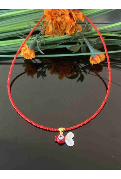 Aksesuarr Çarşısı Murano Kırmızı Balık Kolye Aksesuarr Çarşısı Murano Kırmızı Balık Kolye