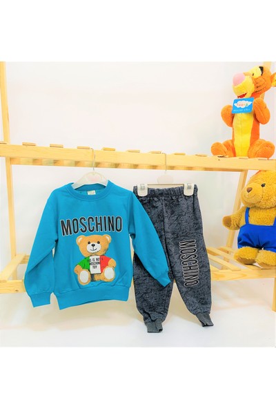 Boncuk Kids Moschino Ayıcık Desenli Çocuk 2'li Takım