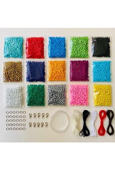 Çağlar Accessories Takı Yapım Başlangıç Kum Boncuk Set 23 Çeşit Çağlar Accessories Takı Yapım Başlangıç Kum Boncuk Set 23 Çeşit