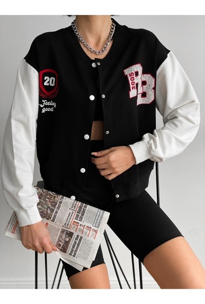 Larisa Collection Kolej Penye 2 Ip Pamuklu Ceket Larisa Collection Kolej Penye 2 Ip Pamuklu Ceket