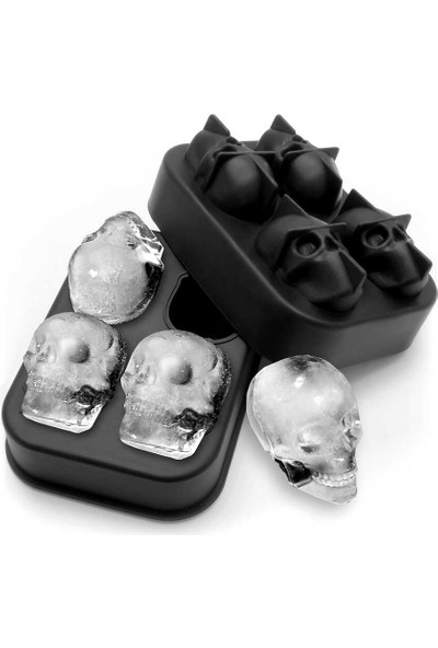 Biradlı Kafatası Buz Kalıbı Biradlı Kafatası Buz Kalıbı