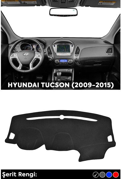 Torpedo Hyundai Tucson (2009-2015) 3D Torpido Koruma Kılıfı - Ön Göğüs Panel Kaplama - Siyah Şerit Torpedo Hyundai Tucson (2009-2015) 3D Torpido Koruma Kılıfı - Ön Göğüs Panel Kaplama - Siyah Şerit