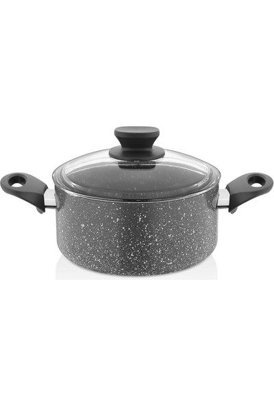 EW's Kitchenware 20 cm Gri Renk Granit Derin Tencere EW's Kitchenware 20 cm Gri Renk Granit Derin Tencere