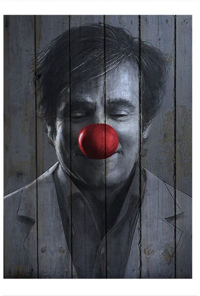 Ekart Robbie Williams Desenli Ahşap Tablo