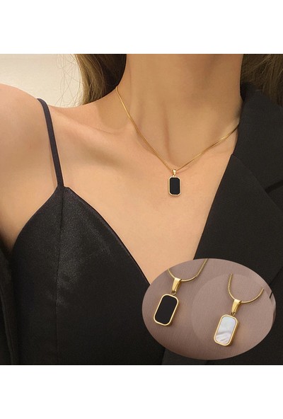 Abbsee Çift Taraflı Mineli Elit Kolye Abiye Gece Takısı Abbsee Çift Taraflı Mineli Elit Kolye Abiye Gece Takısı