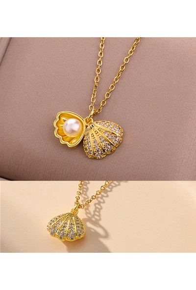 Abbsee Deniz Kabuğu Incili Kolye 0,16 Karat Swarovski Tarzı Zirkon Taşlı Sevgili Kolye Abbsee Deniz Kabuğu Incili Kolye 0,16 Karat Swarovski Tarzı Zirkon Taşlı Sevgili Kolye