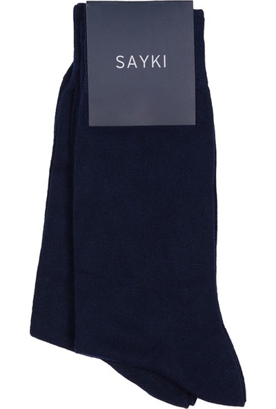 Lacivert Basic Dikişsiz Ikili Bambu Çorap Lacivert Basic Dikişsiz Ikili Bambu Çorap