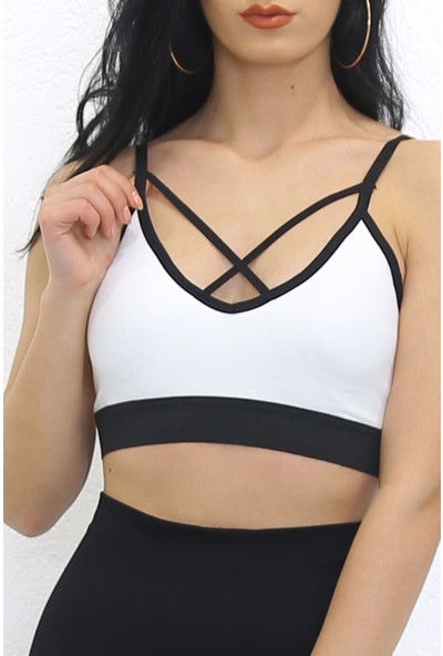 Aliz Moda Kadın Büstiyer Askılı Spor Beyaz - 9022.125. Aliz Moda Kadın Büstiyer Askılı Spor Beyaz - 9022.125.
