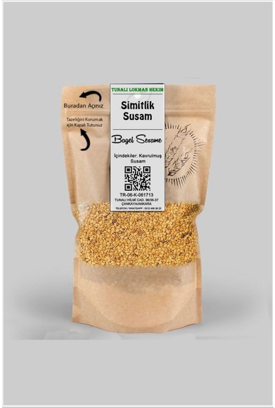Tunalı Lokman Hekim Kavrulmuş (Simitlik) Susam 90 gr Tunalı Lokman Hekim Kavrulmuş (Simitlik) Susam 90 gr