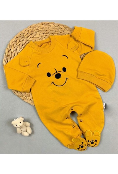 Miniko Kids Bebek Gülen Surat Kulak Modelli Çıtçılı Şapkalı Tulum Miniko Kids Bebek Gülen Surat Kulak Modelli Çıtçılı Şapkalı Tulum