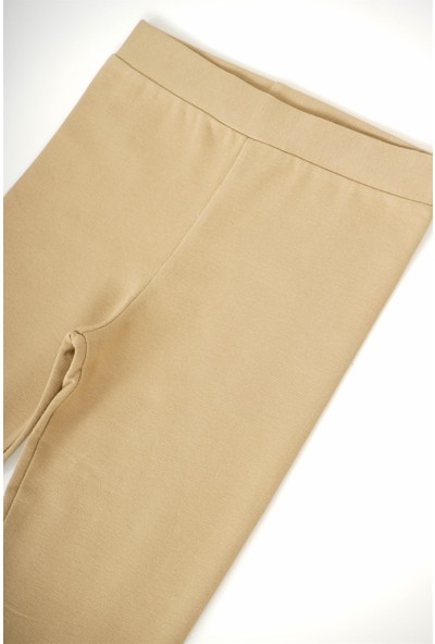 Miniko Kids Kız Çocuk Bej Okul Pantolon Taytı