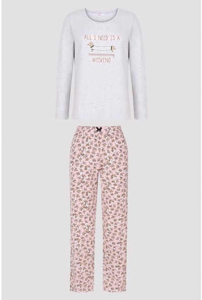 Penti Çok Renkli All I Need Pantolon Pijama Takımı