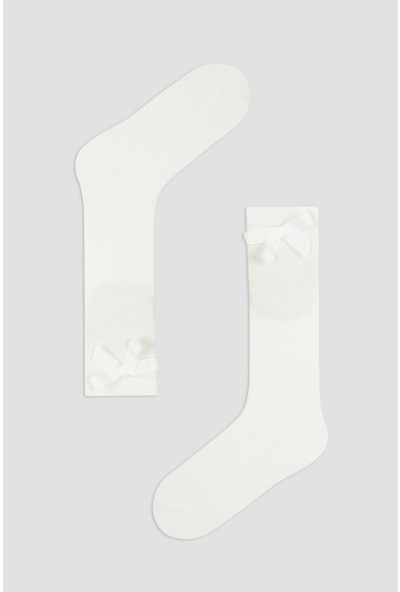 Penti Marşmelov Girls Beyaz Ribbon Pantolon Çorabı
