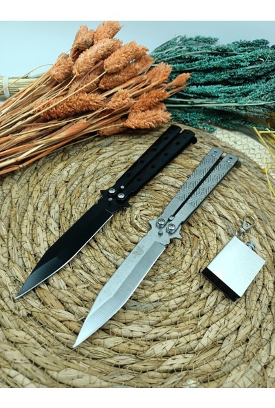 23CM Kelebekk Çakı 2 Adet Kibrit ile Birlikte 23CM Kelebekk Çakı 2 Adet Kibrit ile Birlikte