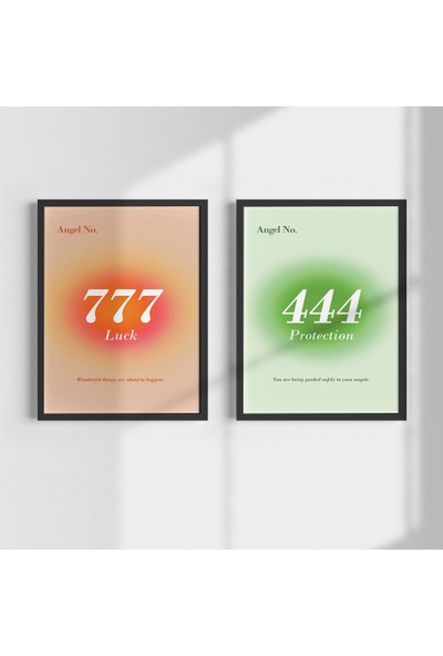 Gian Decor Dekoratif Ikili 777-444 Melek Sayısı Çerçeveli Tablo Gian Decor Dekoratif Ikili 777-444 Melek Sayısı Çerçeveli Tablo